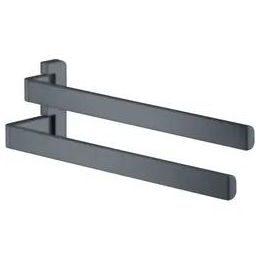 Hansgrohe AXOR UNIVERSAL Accessories Doppel-Handtuchhalter, 42821340, Farbe: Brushed Black Chrome