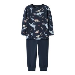 name it Schlafanzug Jungen Gr&ouml;&szlig;e 86/92 navy / pastellblau / stone / kirschrot