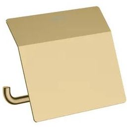 Hansgrohe AddStoris Toilettenpapierhalter mit Deckel, 41753140, Farbe: Brushed Bronze