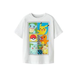 name it T-Shirt 'NKMDAMS POKEMON' Jungen Gr&ouml;&szlig;e 146/152 blau / gelb / orange / wei&szlig;