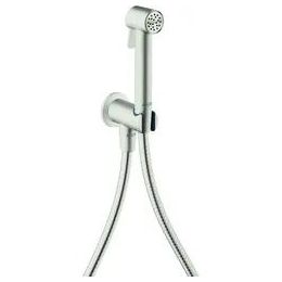 Hansgrohe AXOR Bidette Showers Bidette Handbrause 1jet EcoSmart, rund, f&uuml;r Kaltwasser, mit Brausehalter und Brauseschlauch 1,25m, 29240800, Farbe: Stainless Steel Optic