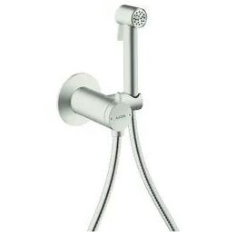 Hansgrohe AXOR Bidette Showers Bidette Handbrause 1jet EcoSmart, rund, f&uuml;r Mischwasser, mit Brausehalter und Brauseschlauch 1,25m, 29242800, Farbe: Stainless Steel Optic