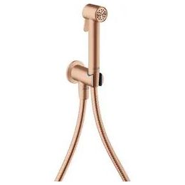 Hansgrohe AXOR Bidette Showers Bidette Handbrause 1jet EcoSmart, rund, f&uuml;r Kaltwasser, mit Brausehalter und Brauseschlauch 1,25m, 29240310, Farbe: Brushed Red Gold