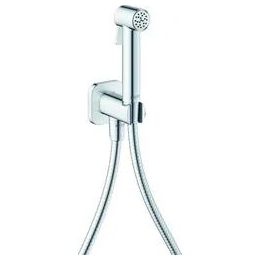 Hansgrohe AXOR Bidette Showers Bidette Handbrause 1jet EcoSmart, softsquare, f&uuml;r Kaltwasser, mit Brausehalter und Brauseschlauch 1,25m, 29241000, Farbe: Chrom