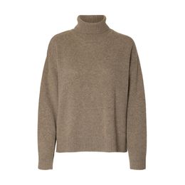 Selected Pullover Damen Gr&ouml;&szlig;e S dunkelbeige