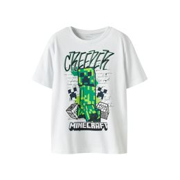 name it T-Shirt 'NKMDI MINECRAFT' Jungen Gr&ouml;&szlig;e 122/128 gr&uuml;n / apfel / schwarz / wei&szlig;