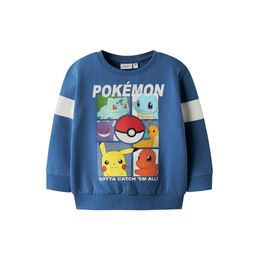 name it Sweatshirt 'NMMJussy Pokemon' Jungen Gr&ouml;&szlig;e 110 dunkelblau / gr&uuml;n / rot / wei&szlig;