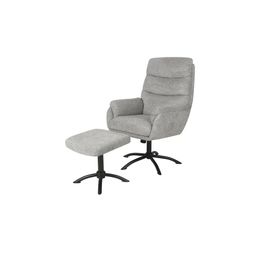 Relaxsessel mit Hocker Frieda grau Ma&szlig;e (cm): B: 67 H: 117 T: 78.0 Sessel & Hocker > Sessel nach Material > Stoff Sessel &raquo; Sofa DE