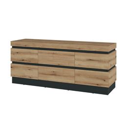 M&ouml;bel Kraft Sideboard holzfarben Ma&szlig;e (cm): B: 161 H: 68 T: 45.0 &raquo; M&ouml;bel Kraft