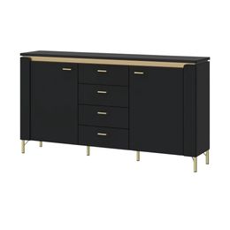 M&ouml;bel Kraft Sideboard mit Softclose schwarz Ma&szlig;e (cm): B: 155,3 H: 87,3 T: 40.0 &raquo; M&ouml;bel Kraft