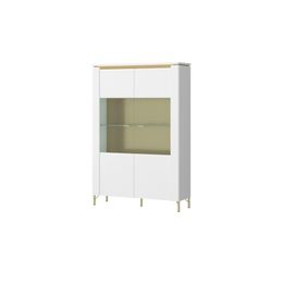 M&ouml;bel Kraft Vitrine mit Softclose wei&szlig; Ma&szlig;e (cm): B: 110 H: 169 T: 40.0 &raquo; M&ouml;bel Kraft