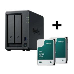 Synology Disk Station DS725+ NAS-Server + Synology Plus 3.5" SATA 6Gb/s Festplatte 8 TB (2 x 4TB)
