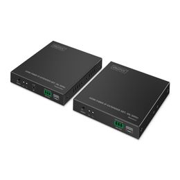 Digitus HDMI Fiber Extender Set 4K/60Hz, 40 km/300 m, Schwarz