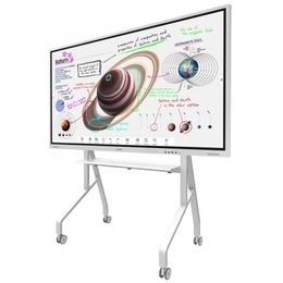 Samsung Flip Pro WM85B Flipchart 215,9 cm 85 Zoll inkl. Neomounts FL50-575WH1 MOVE Go XL Rollwagen