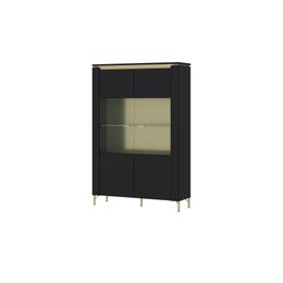 M&ouml;bel Kraft Vitrine mit Softclose schwarz Ma&szlig;e (cm): B: 110 H: 169 T: 40.0 &raquo; M&ouml;bel Kraft