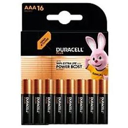 Duracell Batterien Plus Power Boost AAA LR6 Alkali 16 St&uuml;ck
