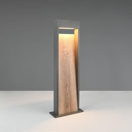 Trio LED-Wegeleuchte SALMON, Holzoptik, H&ouml;he 60 cm, Metall, IP44