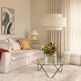 Globen Lighting H&auml;ngeleuchte Noah Boucl&eacute;, &Oslash; 70 cm, wei&szlig;