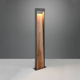 Trio LED-Wegeleuchte SALMON, Holzoptik, H&ouml;he 100 cm Metall, IP44