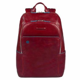 Piquadro Blue Square Kleiner Laptoprucksack 14" mit iPad -Fach Rot