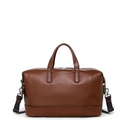 Tumi Harrison Nelson Leder-Reisetasche + GRATIS HOTELGUTSCHEIN Cognac