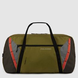 Piquadro Foldable Faltbare Reisetasche aus rezykliertem Stoff Milit&auml;rgr&uuml;n