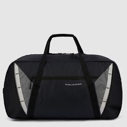 Piquadro Foldable Faltbare Reisetasche aus rezykliertem Stoff Schwarz