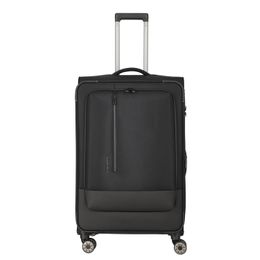 Travelite Crosslite Trolley L 4-Rollen erweiterbar Schwarz