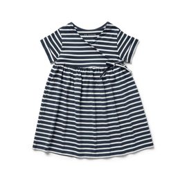 Tchibo - Kinder-Jerseykleid - M&auml;dchen - Gr. 122/128 - wei&szlig;/gestreift