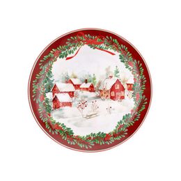Tognana Platzteller ''Christmas Land'' in Wei&szlig;/ Rot - &Oslash; 30 cm - 12% | Gedeckter-tisch