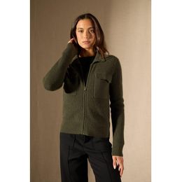 Perfect Cashmere Kaschmir-Cardigan "Sara" in Khaki - 62% | Gr&ouml;&szlig;e S | Damen-pullover-cardigans