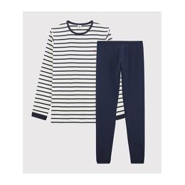 Petit Bateau Pyjama in Dunkelblau/ Creme - 28% | Gr&ouml;&szlig;e 152 | Baby-waesche