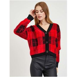 ORSAY Cardigan in Rot/ Schwarz - 52% | Gr&ouml;&szlig;e L | Damen-pullover-cardigans