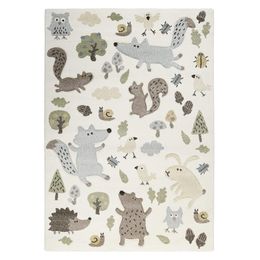 Sigikid Kurzflor-Teppich "Forest" in Creme/ Bunt - 67% | Gr&ouml;&szlig;e 200x290 cm | Teppiche-fussmatten