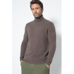 Perfect Cashmere Kaschmir-Rollkragenpullover "Trevor" in Taupe - 63% | Gr&ouml;&szlig;e M | Herren-plussize