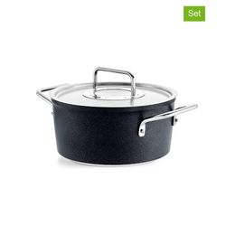 Fissler 2tlg. Set: Kochtopf "Adamant " in Schwarz - &Oslash; 24 cm - 10% | Kochgeschirr