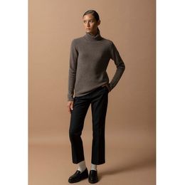 Perfect Cashmere Kaschmir-Rollkragenpullover "Willow" in Taupe - 63% | Gr&ouml;&szlig;e M | Damen-pullover-cardigans