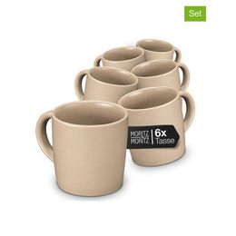 Moritz & Moritz 6er-Set: Tassen "Nordic" in Taupe - 300 ml - 10% | Gedeckter-tisch