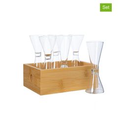 Sagaform 7tlg. Schnaps-Set in Hellbraun - (H)4 x &Oslash; 13 cm - 50% | Gedeckter-tisch