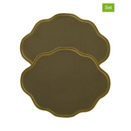 Ellos Home 2er-Set: Tischsets "Peggy" in Khaki - (L)27 x (B)47 cm - 41% |