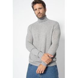 Perfect Cashmere Kaschmir-Rollkragenpullover "Trevor" in Hellgrau - 62% | Gr&ouml;&szlig;e XL | Herren-plussize