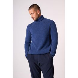 Perfect Cashmere Kaschmir-Rollkragenpullover "Marius" in Blau - 61% | Gr&ouml;&szlig;e S | Herren-plussize