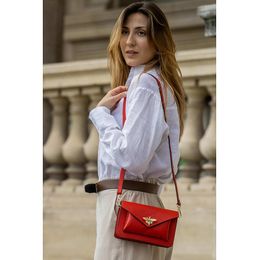 Christian Laurier Leder-Umh&auml;ngetasche "Roxane" in Rot - (B)20 x (H)12 x (T)5,5 cm - 62% | Damen-taschen