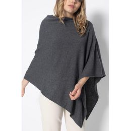 Perfect Cashmere Kaschmir-Poncho "Tamara" in Grau - 63% | Gr&ouml;&szlig;e XL | Damenjacken