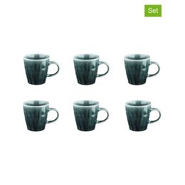 Bj&ouml;rn 6er-Set: Kaffeetassen "Moon" in Gr&uuml;n/ Blau - 400 ml - 39% | Gedeckter-tisch