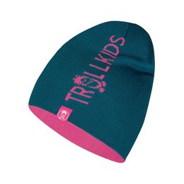 Trollkids Wende-Beanie "Troll" in Pink/ T&uuml;rkis - 34% | Gr&ouml;&szlig;e 48-52 cm | Kindermuetzen