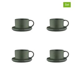 Bj&ouml;rn 4er-Set: Kaffeetassen "Scandi" in Oliv - 150 ml - 51% | Gedeckter-tisch