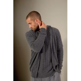 Perfect Cashmere Kaschmir-Cardigan "Eldo" in Anthrazit - 58% | Gr&ouml;&szlig;e XL | Herren-pullover-cardigans
