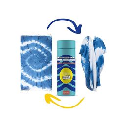 Towel to Go 2in1-Strandtuch und Pareo in Blau/ Wei&szlig; - (L)180 x (B)100 cm - 49% | Badtextilien