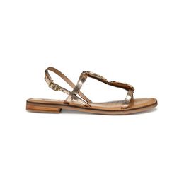 Geox Leder-Sandalen "Maddalusiac" in Gold - 47% | Gr&ouml;&szlig;e 37 | Damen-sandalen